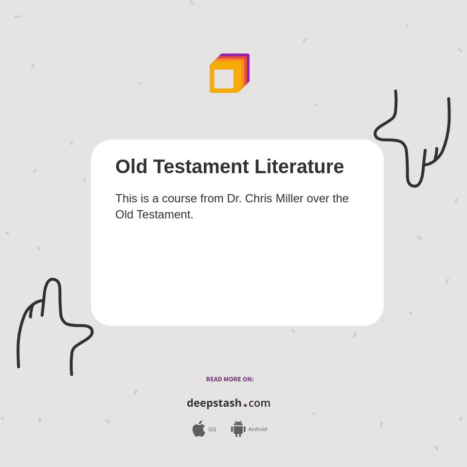 Old Testament Literature - Deepstash