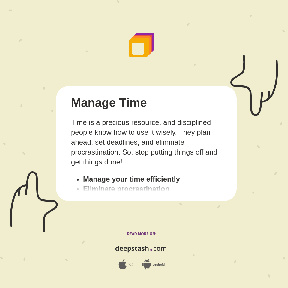 Manage Time - Deepstash