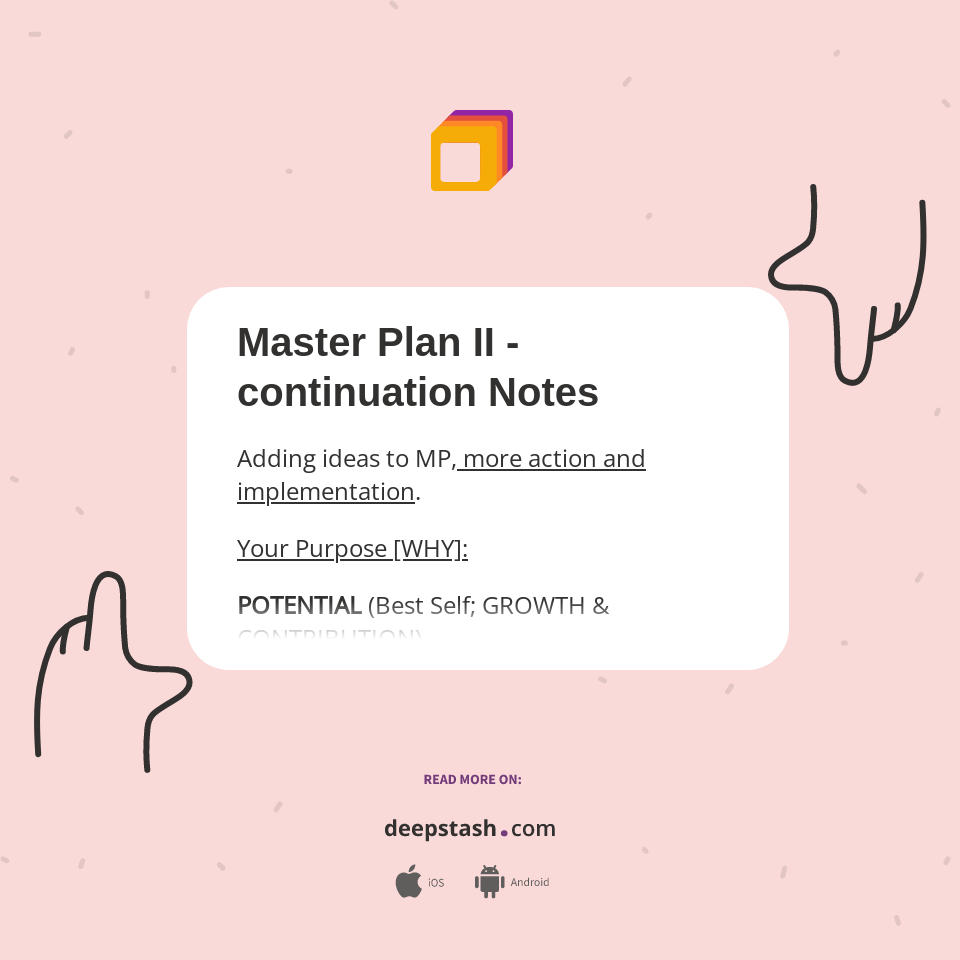 Master Plan II - continuation Notes - Deepstash
