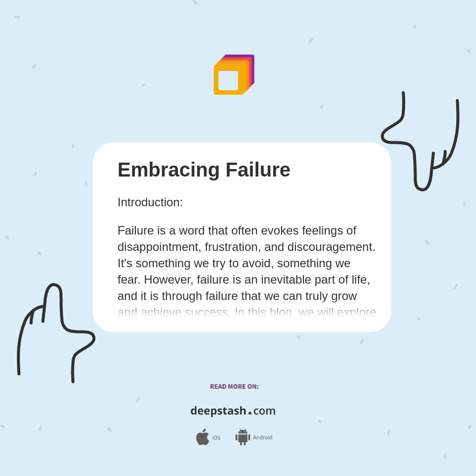 Embracing Failure - Deepstash
