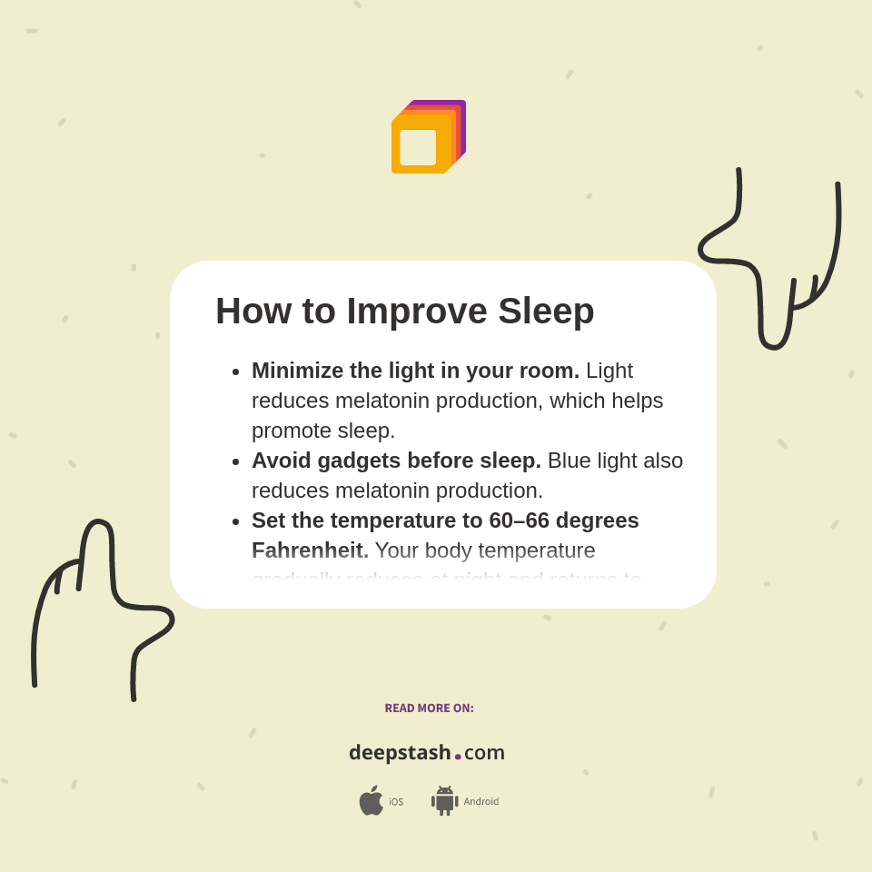 How to Improve Sleep - Deepstash
