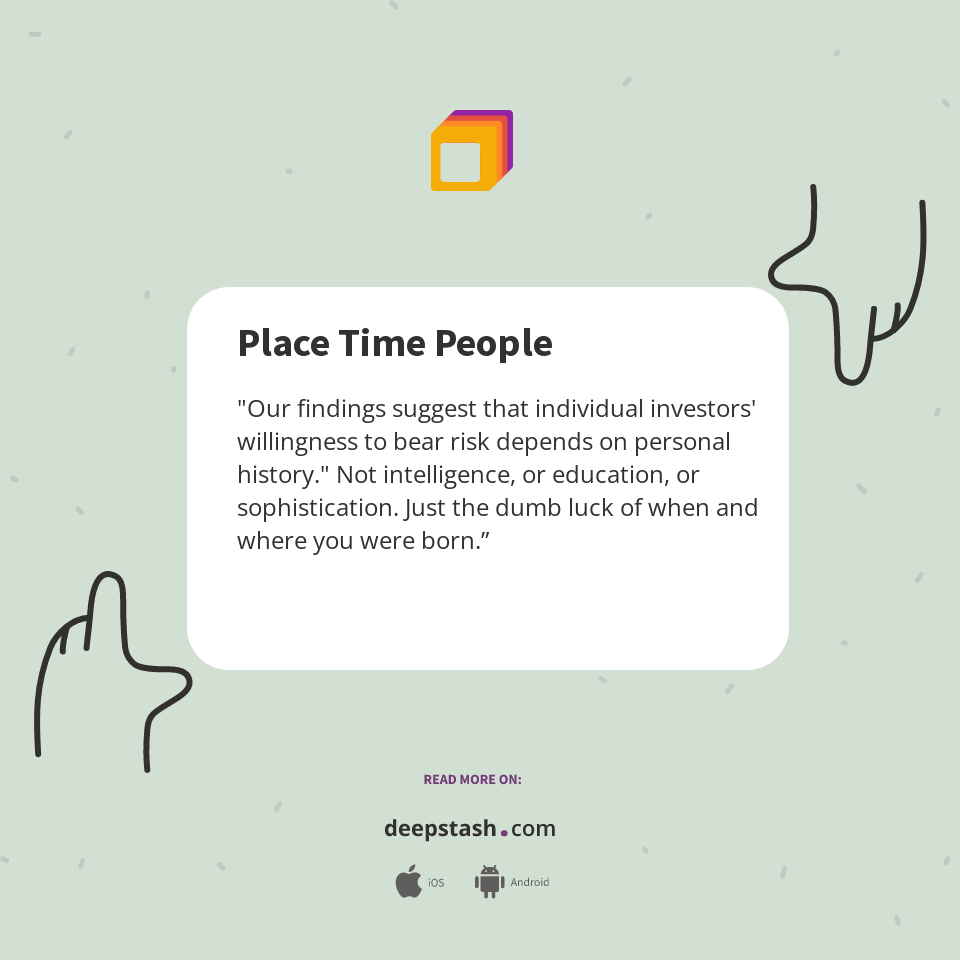 Place Time People - Deepstash