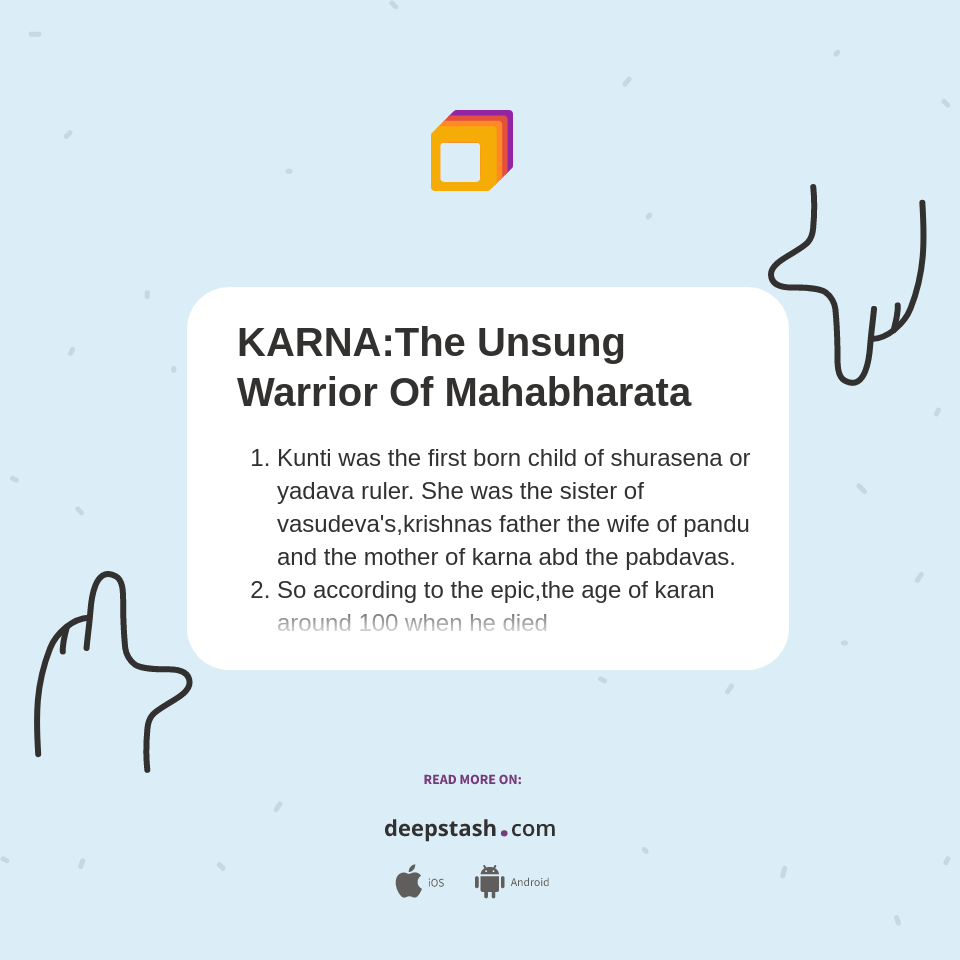 KARNA:The Unsung Warrior Of Mahabharata - Deepstash
