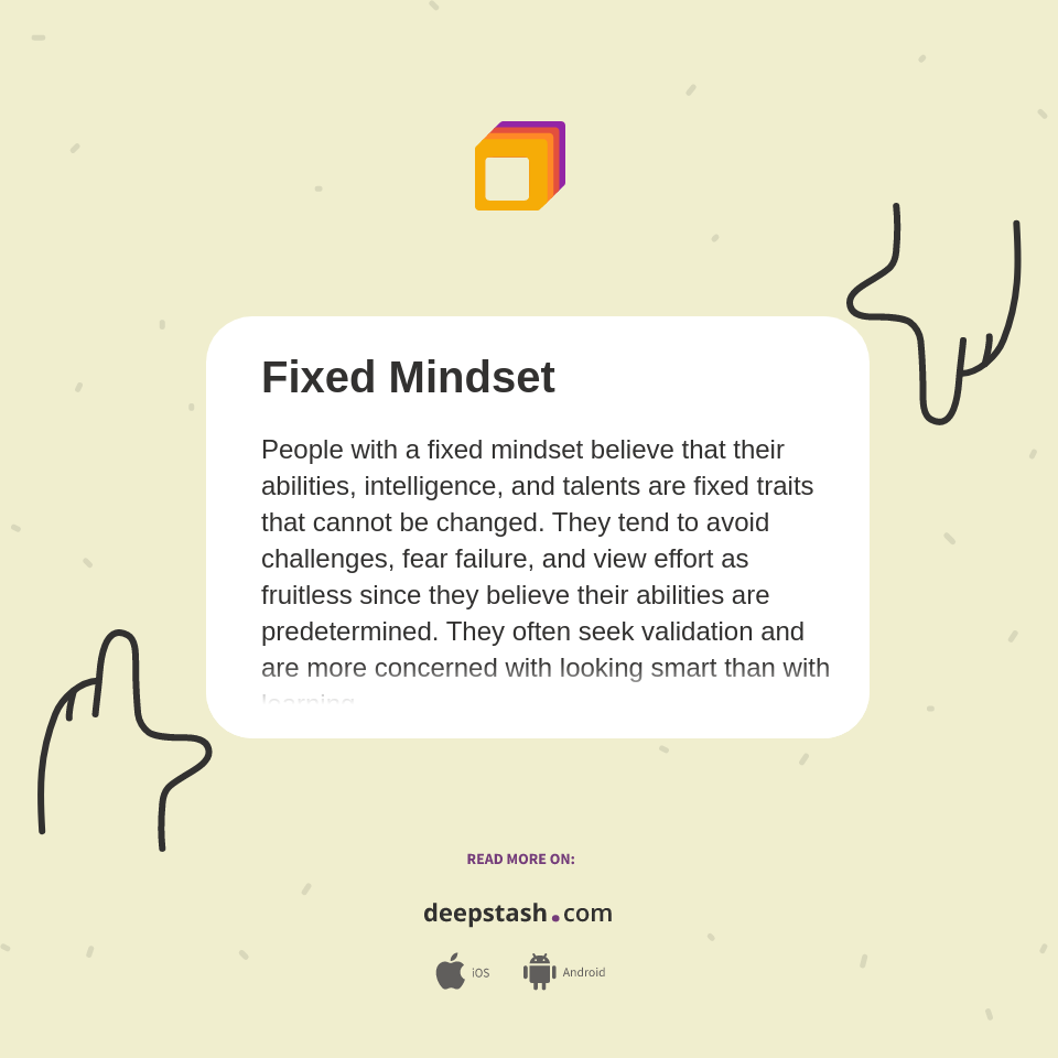 Fixed Mindset - Deepstash