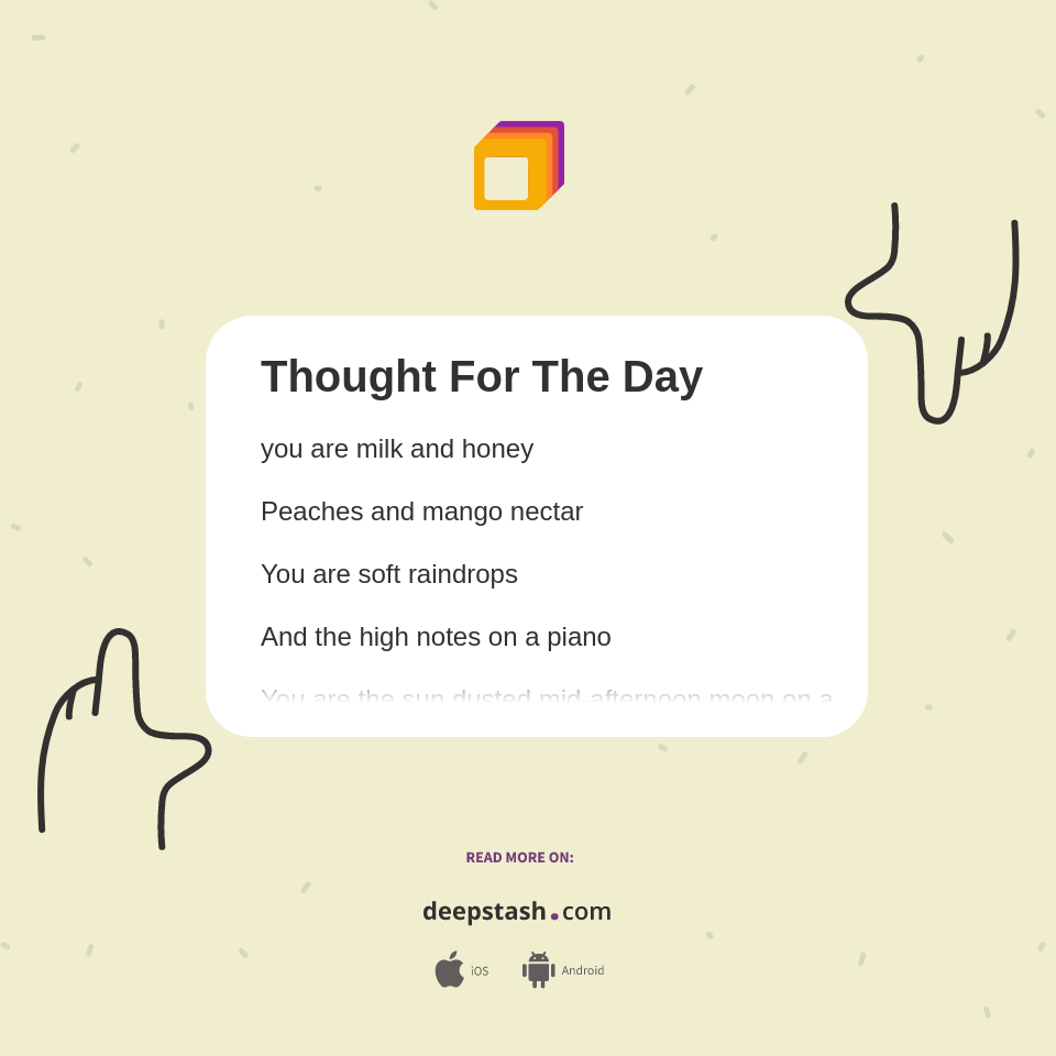Thought For The Day - Deepstash