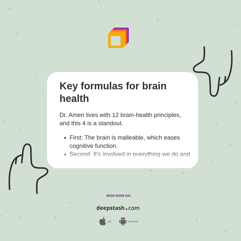 Key formulas for brain health - Deepstash