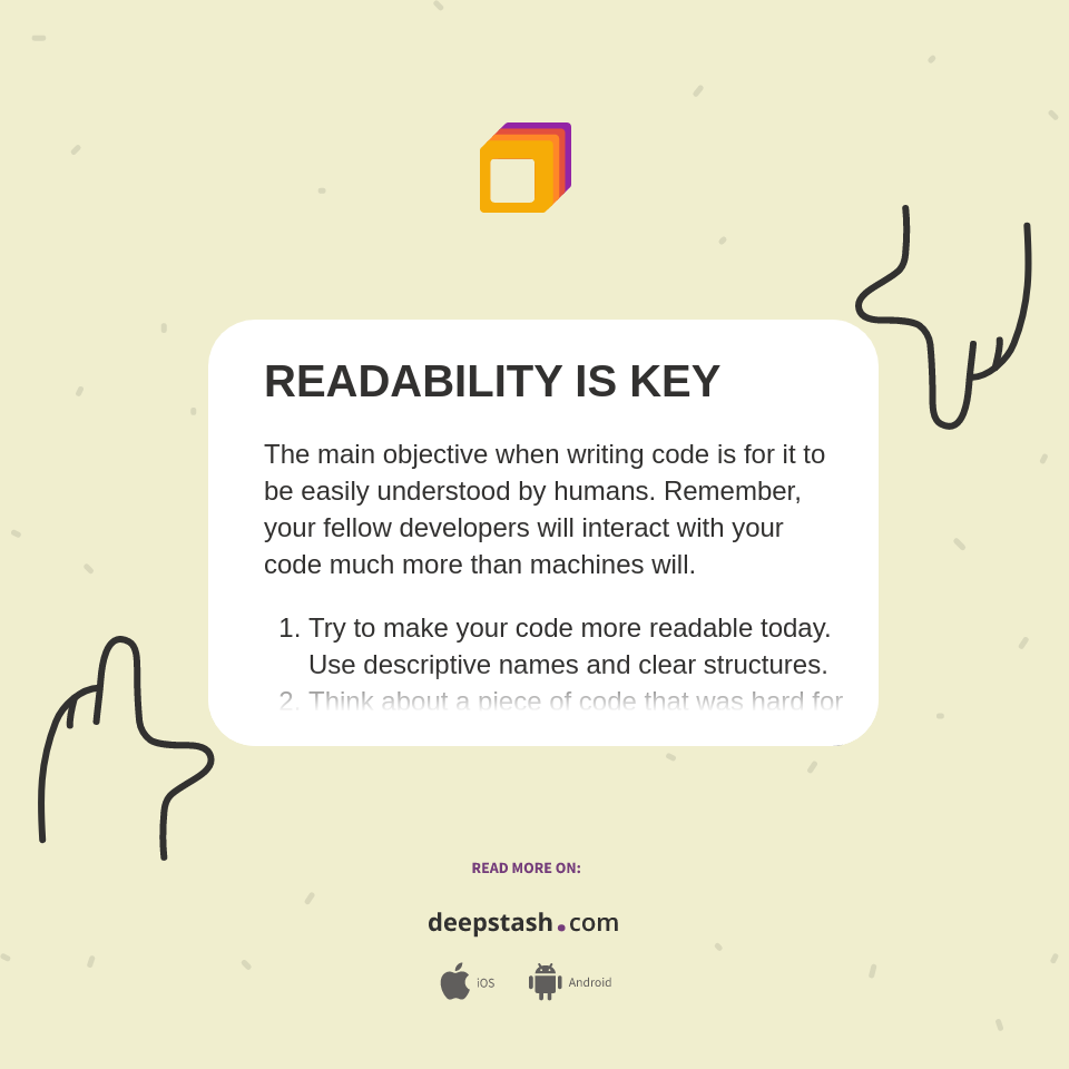 READABILITY IS KEY - Deepstash