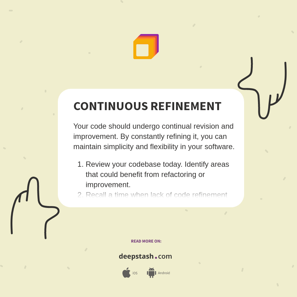 CONTINUOUS REFINEMENT - Deepstash