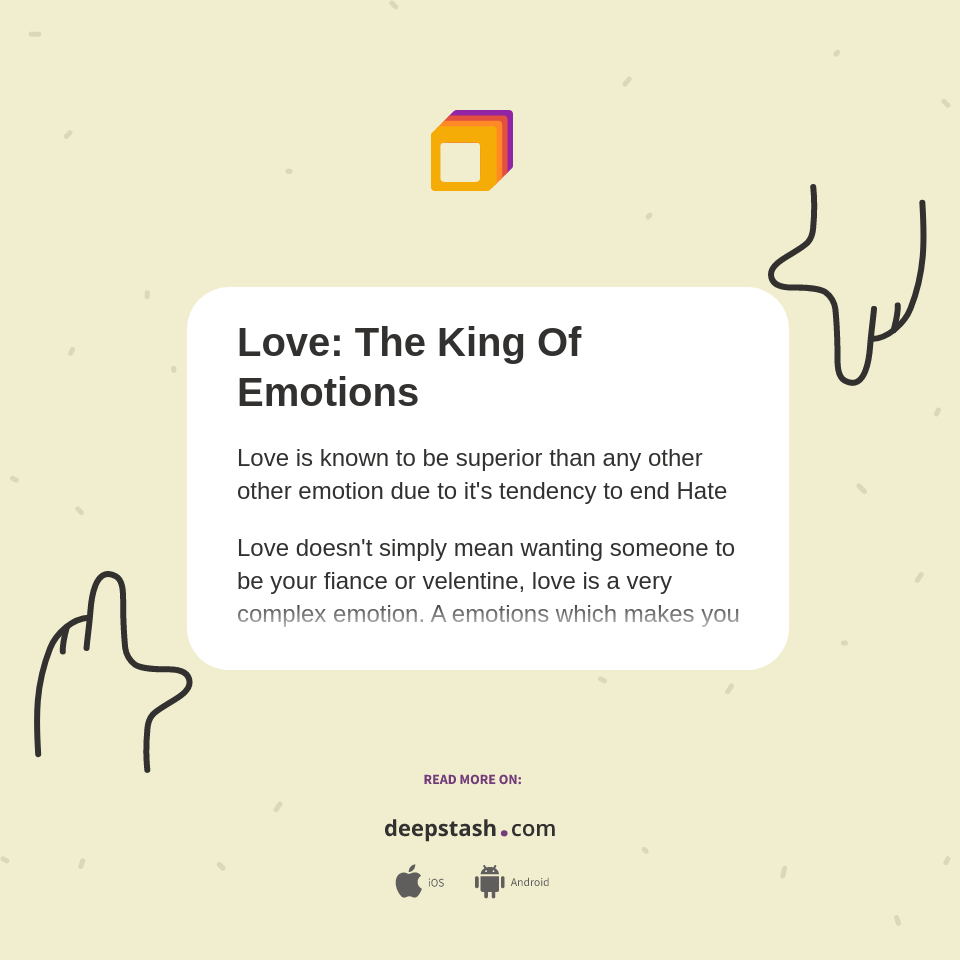 Love: The King Of Emotions - Deepstash
