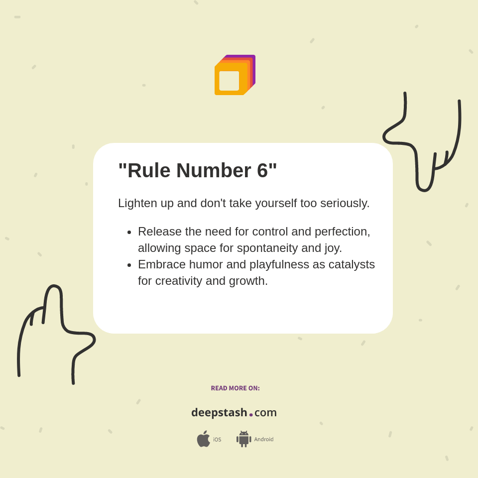 "Rule Number 6" - Deepstash