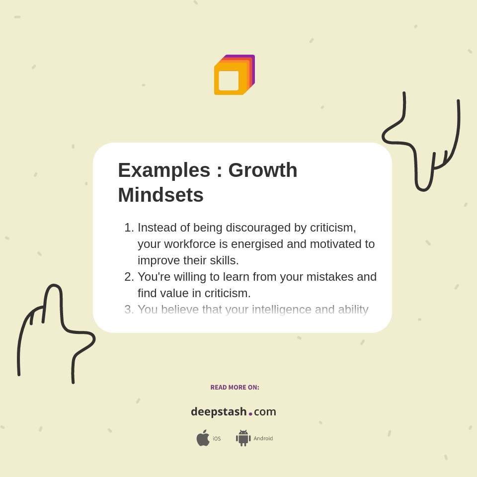 Examples : Growth Mindsets - Deepstash