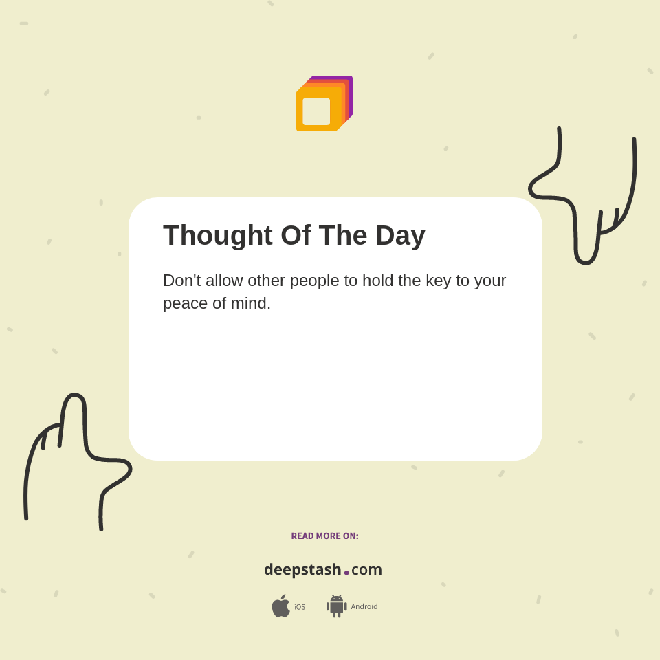 Thought Of The Day - Deepstash