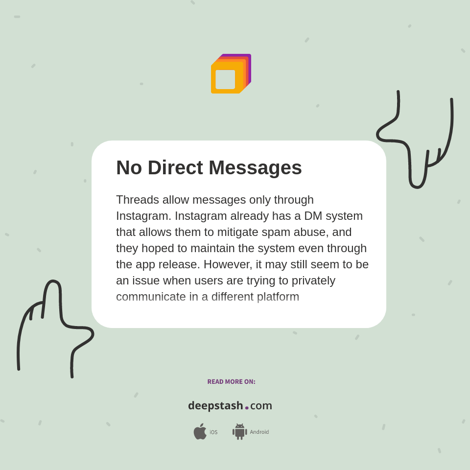 No Direct Messages - Deepstash