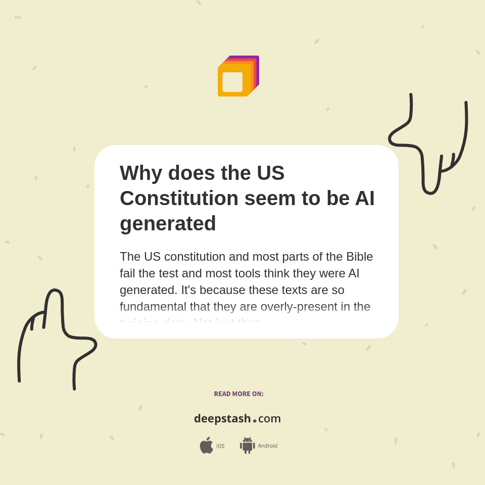 Why does the US Constitution seem to be AI generated - Deepstash