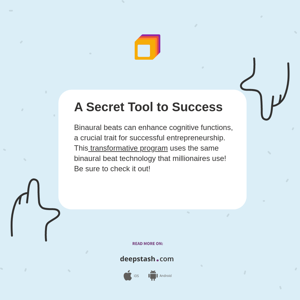 A Secret Tool to Success - Deepstash