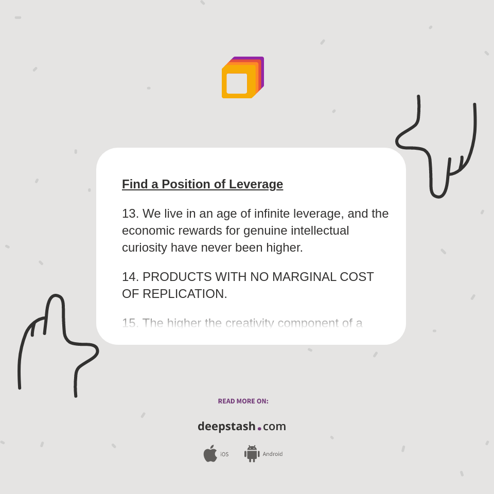 Find a Position of Leverage ... - Deepstash