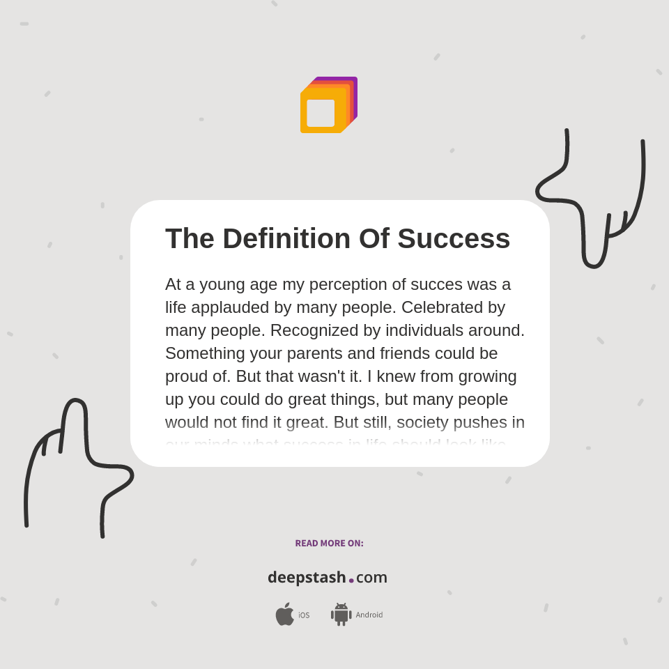 The Definition Of Success - Deepstash