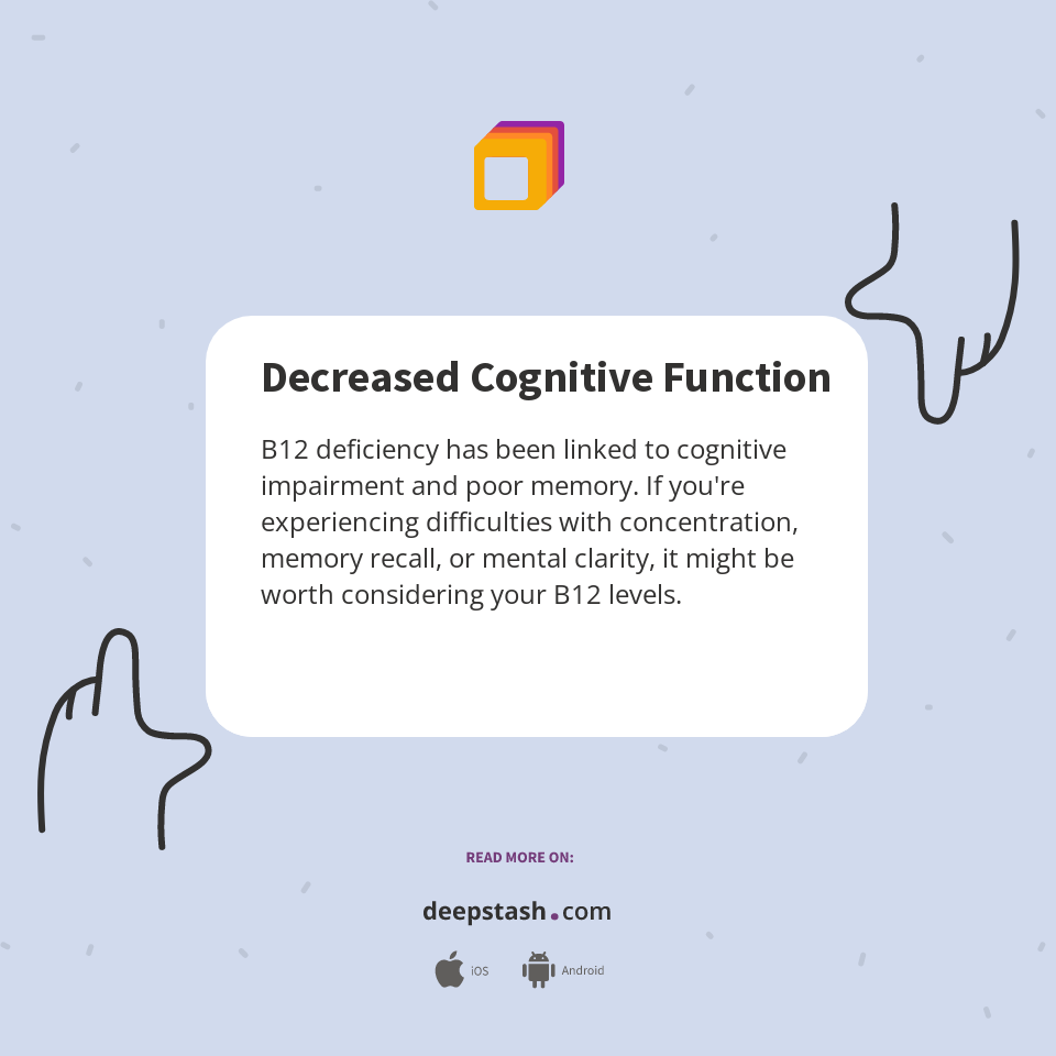 Decreased Cognitive Function Deepstash