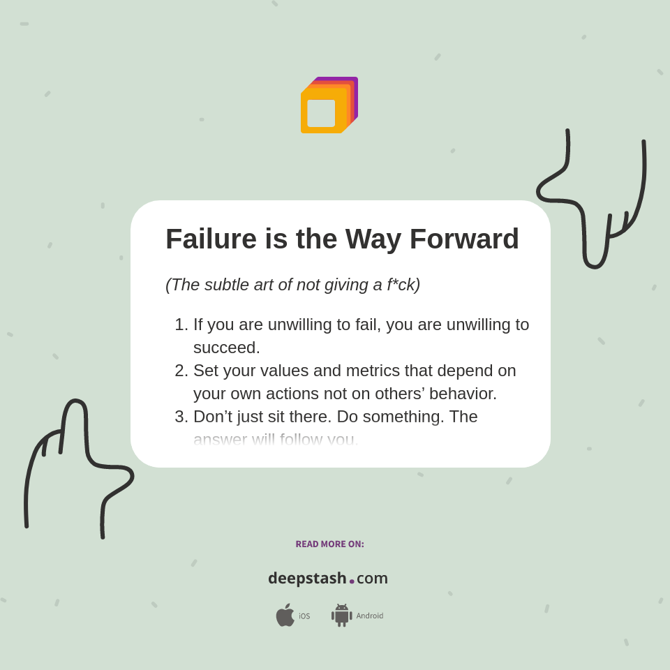 Failure is the Way Forward - Deepstash