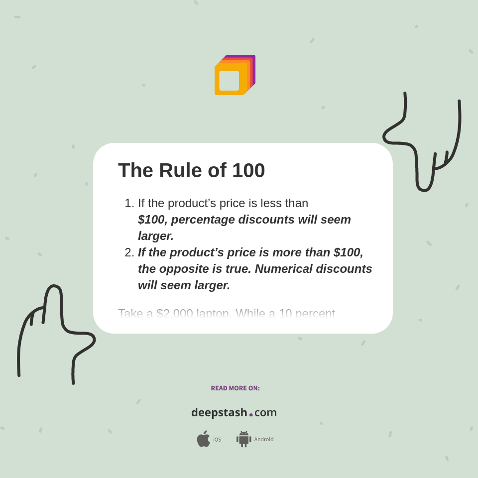 The Rule of 100 - Deepstash
