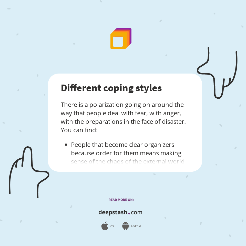 Different coping styles - Deepstash