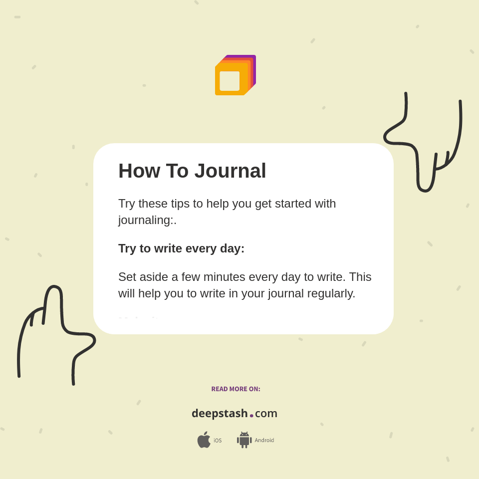 How To Journal - Deepstash