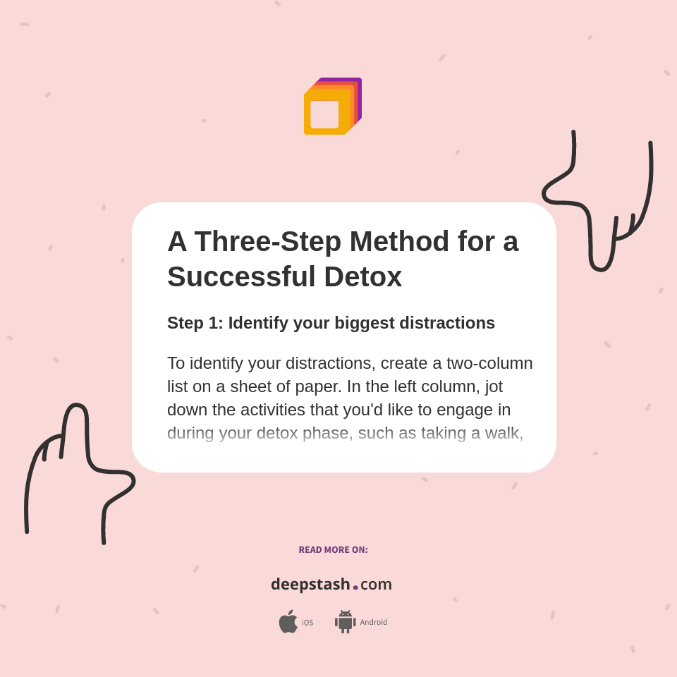 A Three-Step Method for a Successful Detox - Deepstash
