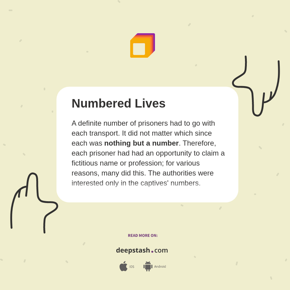 Numbered Lives - Deepstash