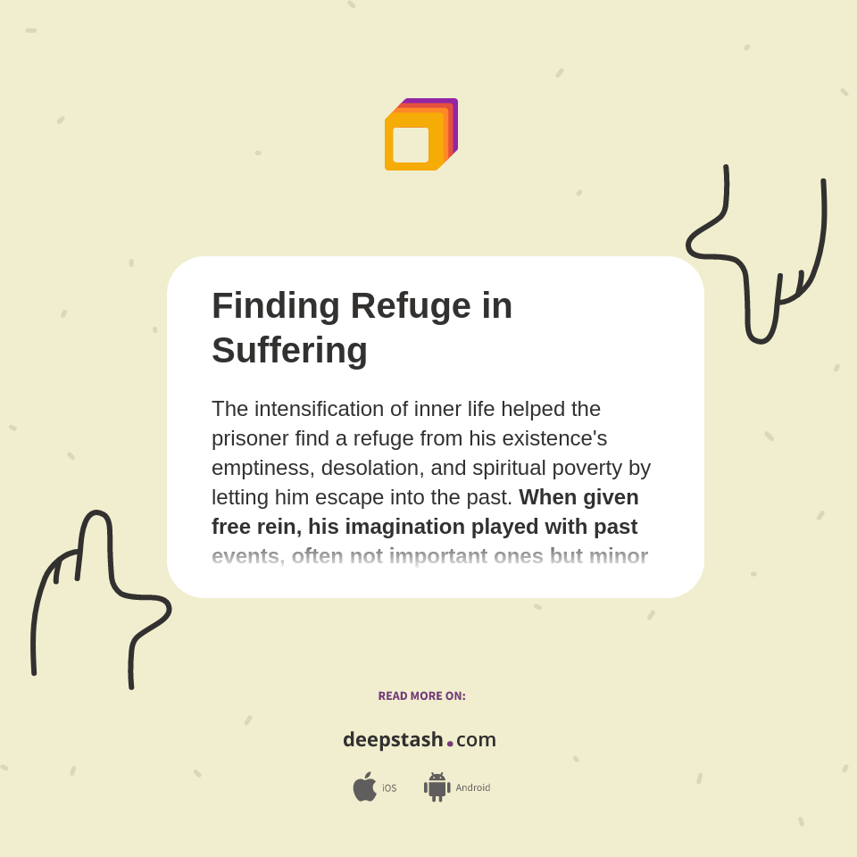 Finding Refuge in Suffering - Deepstash