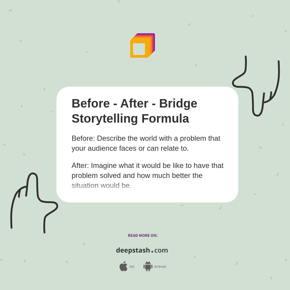 Before - After - Bridge Storytelling Formula - Deepstash
