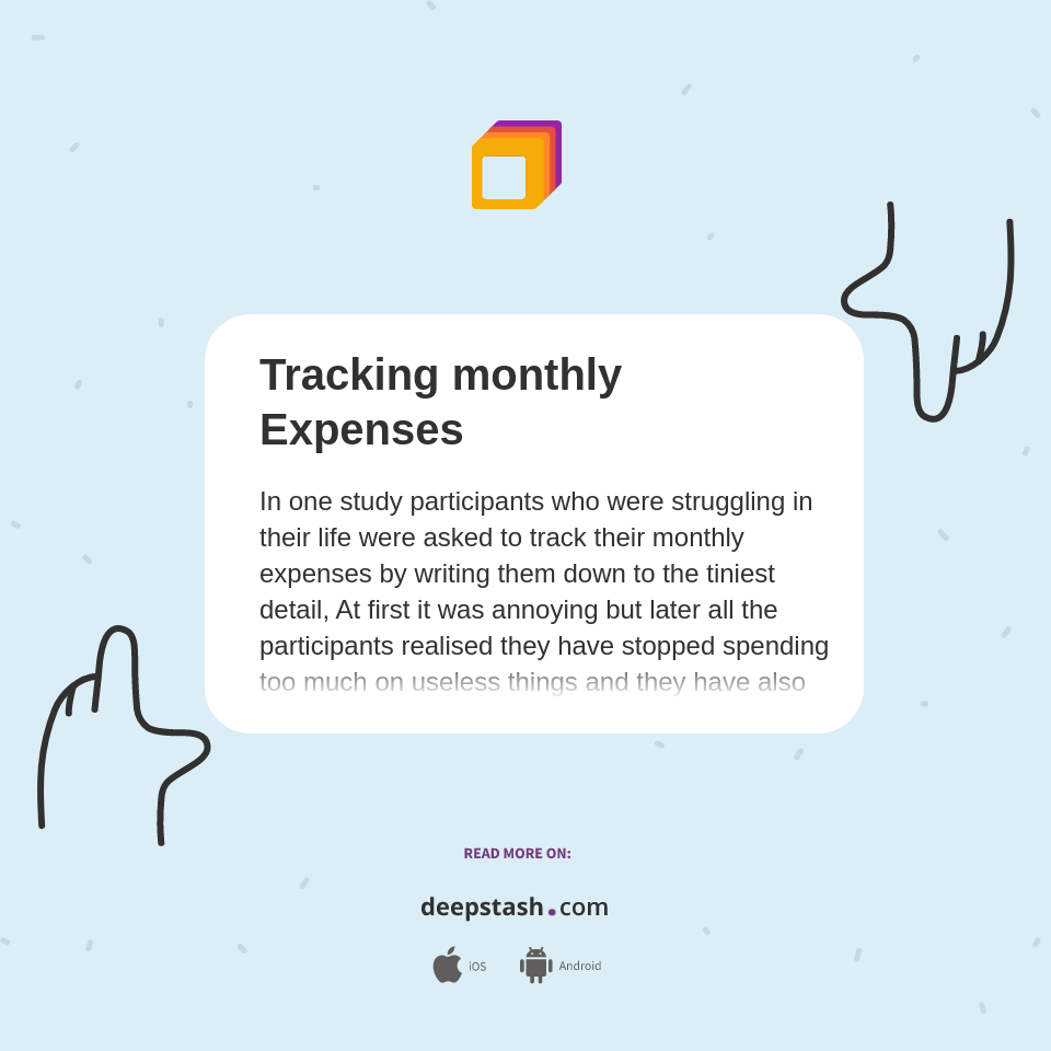 Tracking monthly Expenses - Deepstash