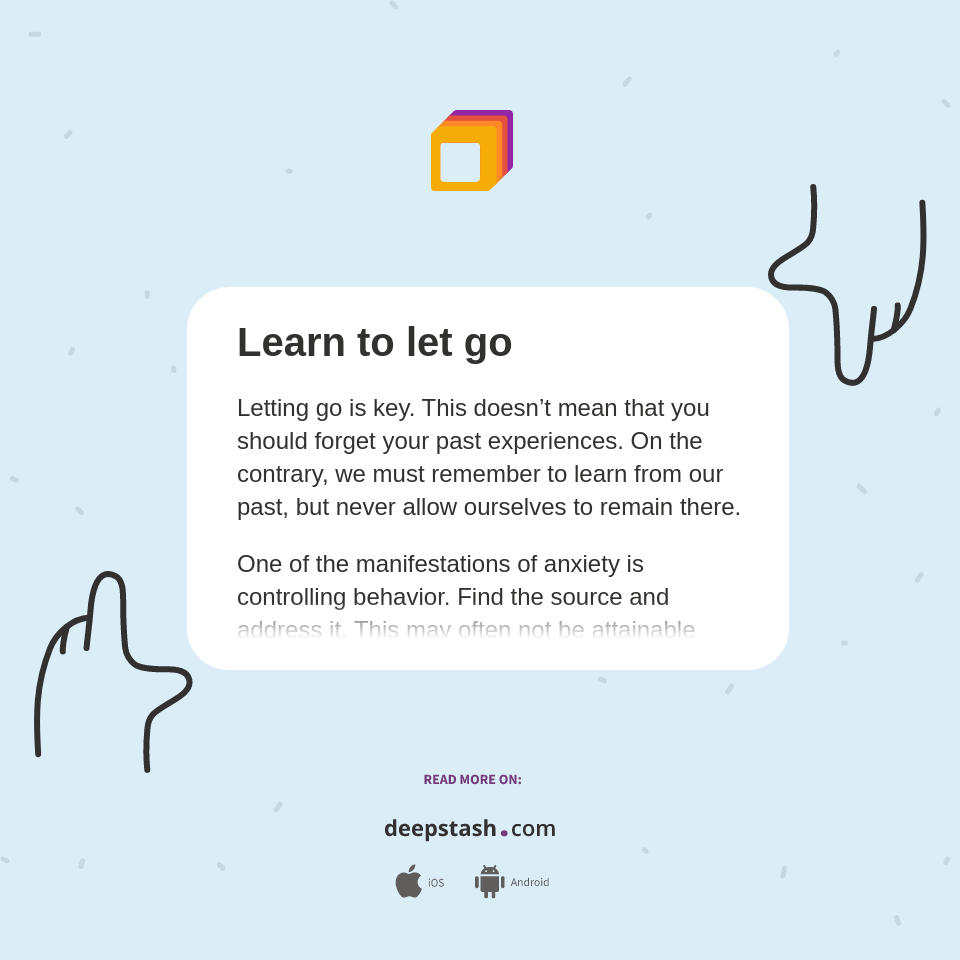 Learn to let go - Deepstash