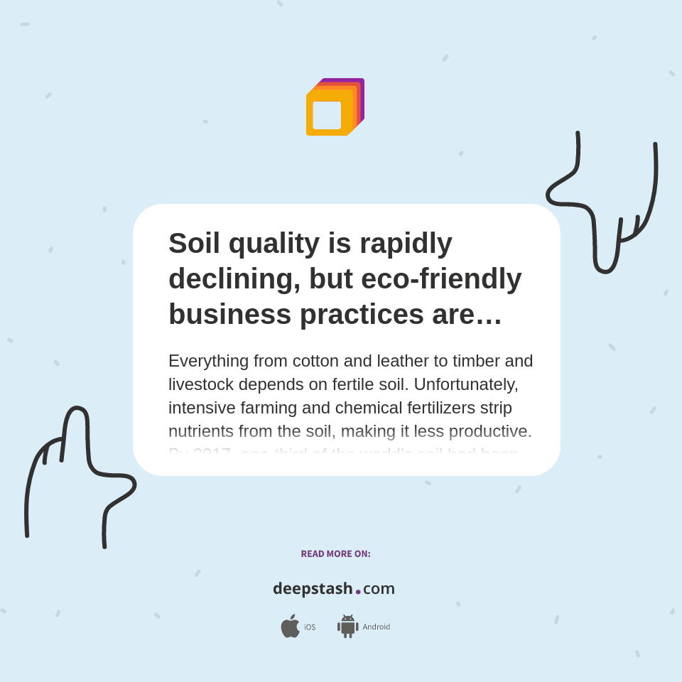 Soil quality is rapidly declining, but eco-friendly business practices ...