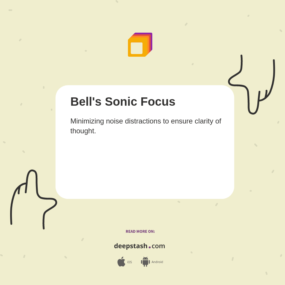 Bell's Sonic Focus - Deepstash