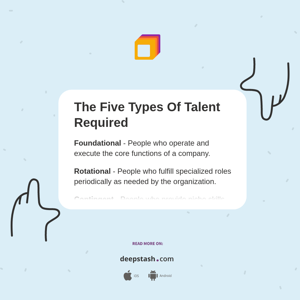 The Five Types Of Talent Required - Deepstash