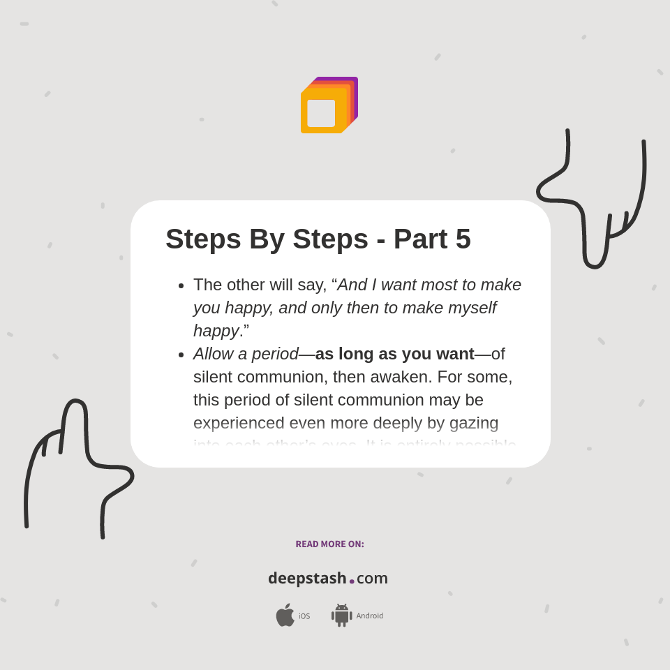 Steps By Steps - Part 5 - Deepstash