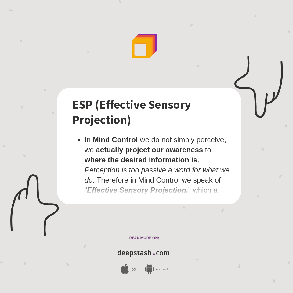 ESP (Effective Sensory Projection) - Deepstash