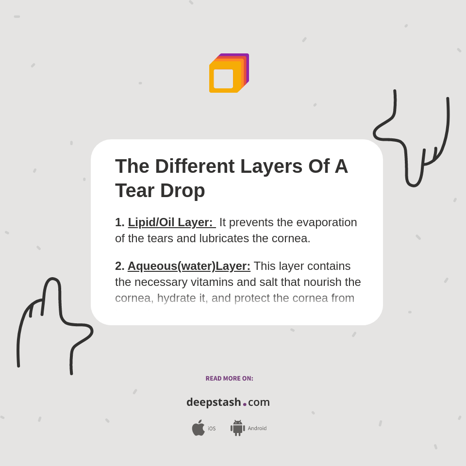 The Different Layers Of A Tear Drop - Deepstash