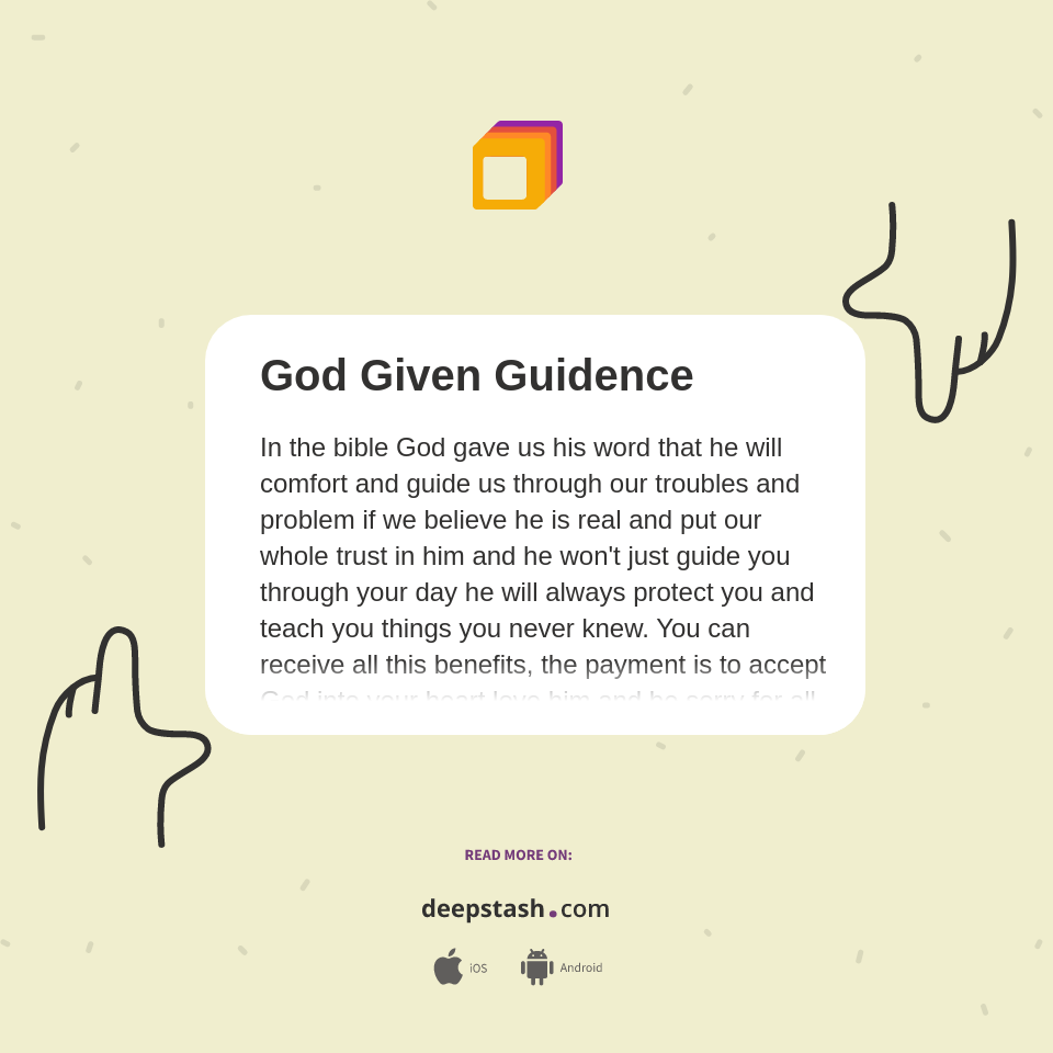 God Given Guidence - Deepstash