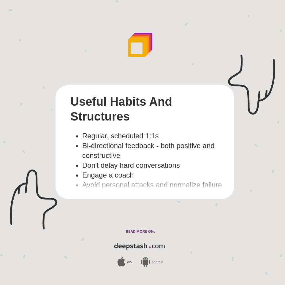 Useful Habits And Structures - Deepstash