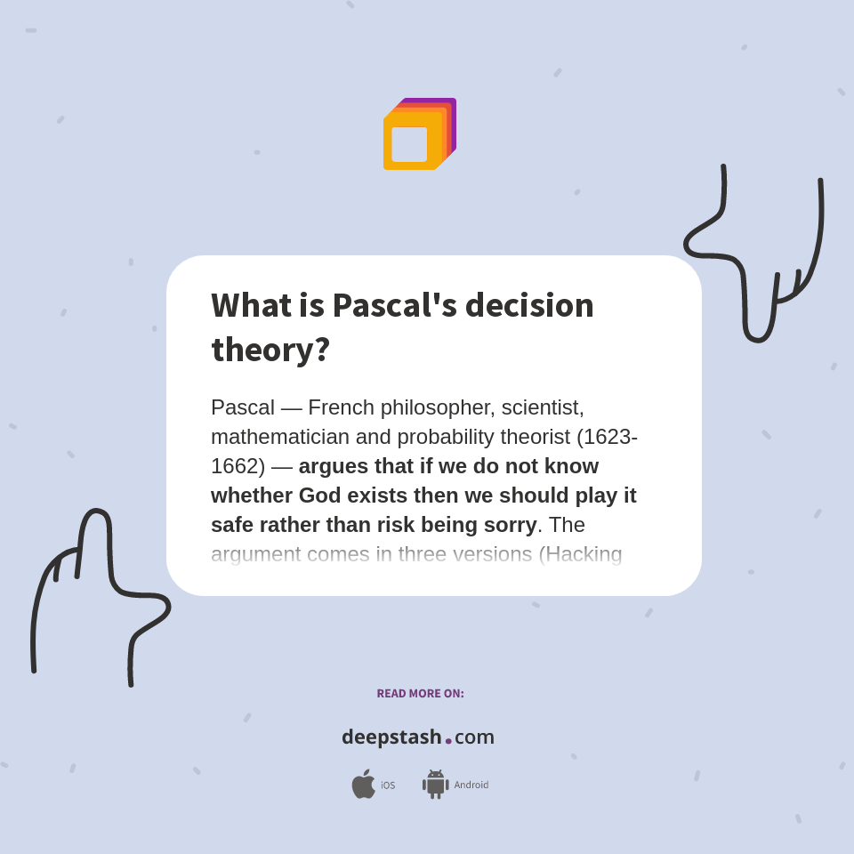 What is Pascal's decision theory? - Deepstash