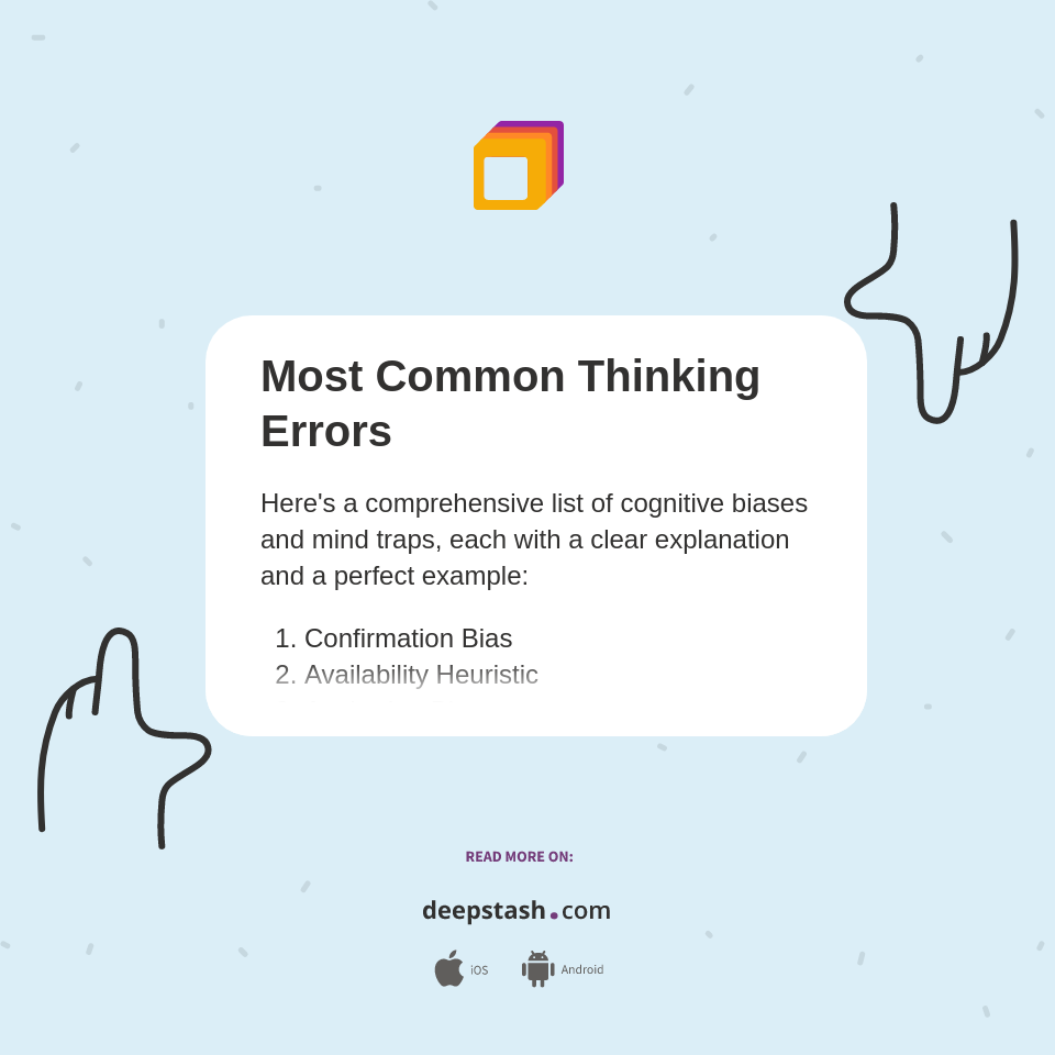 Most Common Thinking Errors - Deepstash