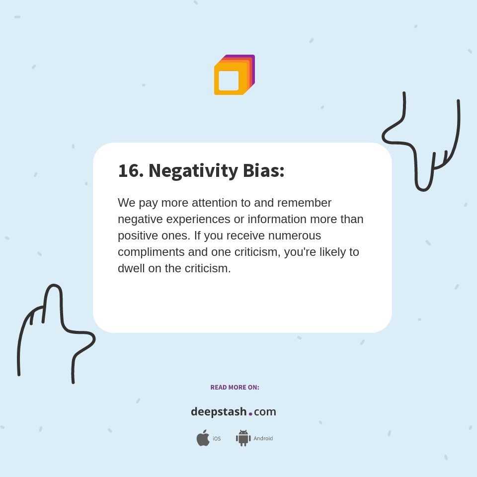 16. Negativity Bias: - Deepstash