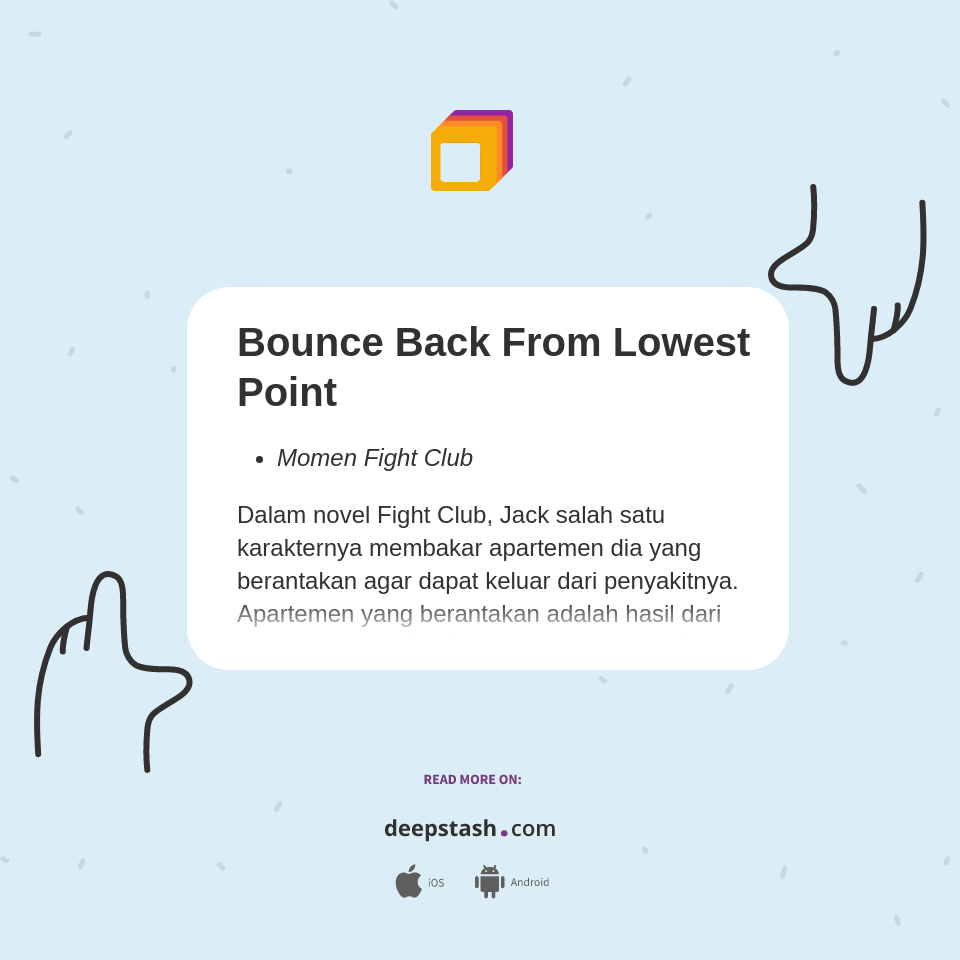 Bounce Back From Lowest Point - Deepstash
