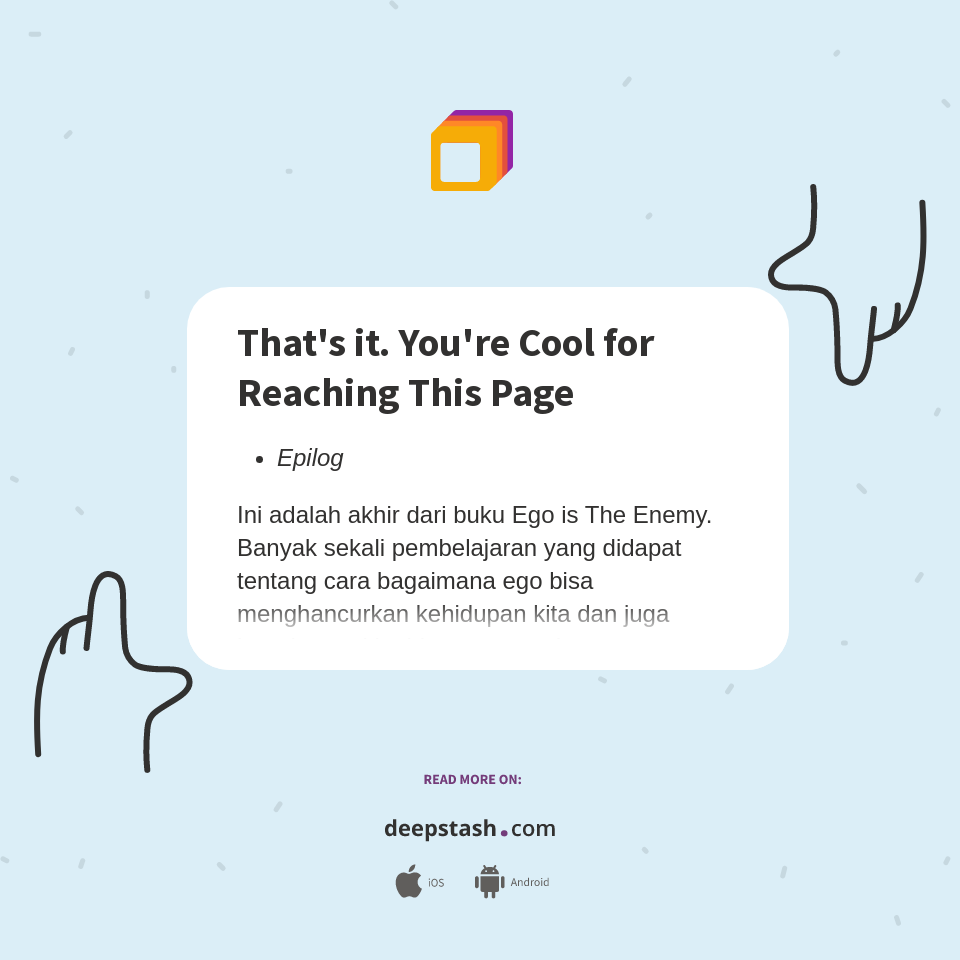 That's it. You're Cool for Reaching This Page - Deepstash