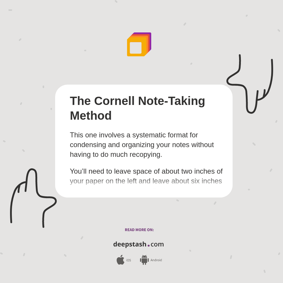 The Cornell Note-Taking Method - Deepstash