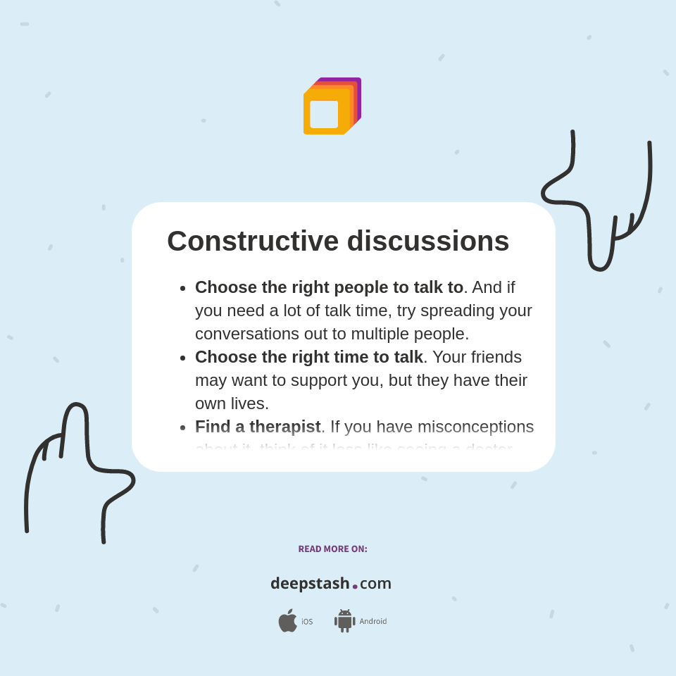 Constructive discussions - Deepstash