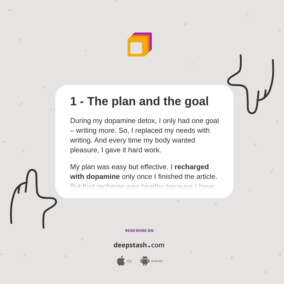1 - The plan and the goal - Deepstash
