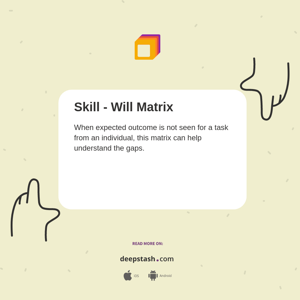 Skill - Will Matrix - Deepstash