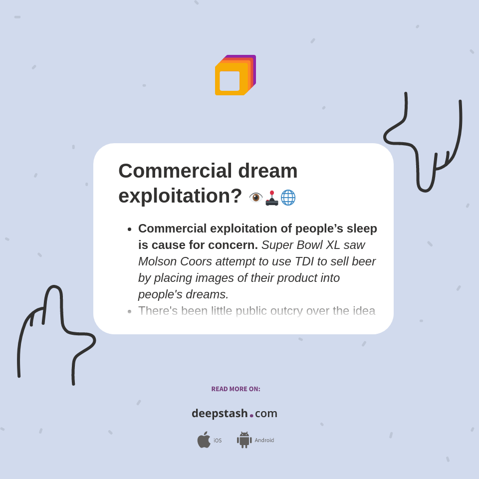 Commercial dream exploitation? 👁️🕹️🌐 - Deepstash